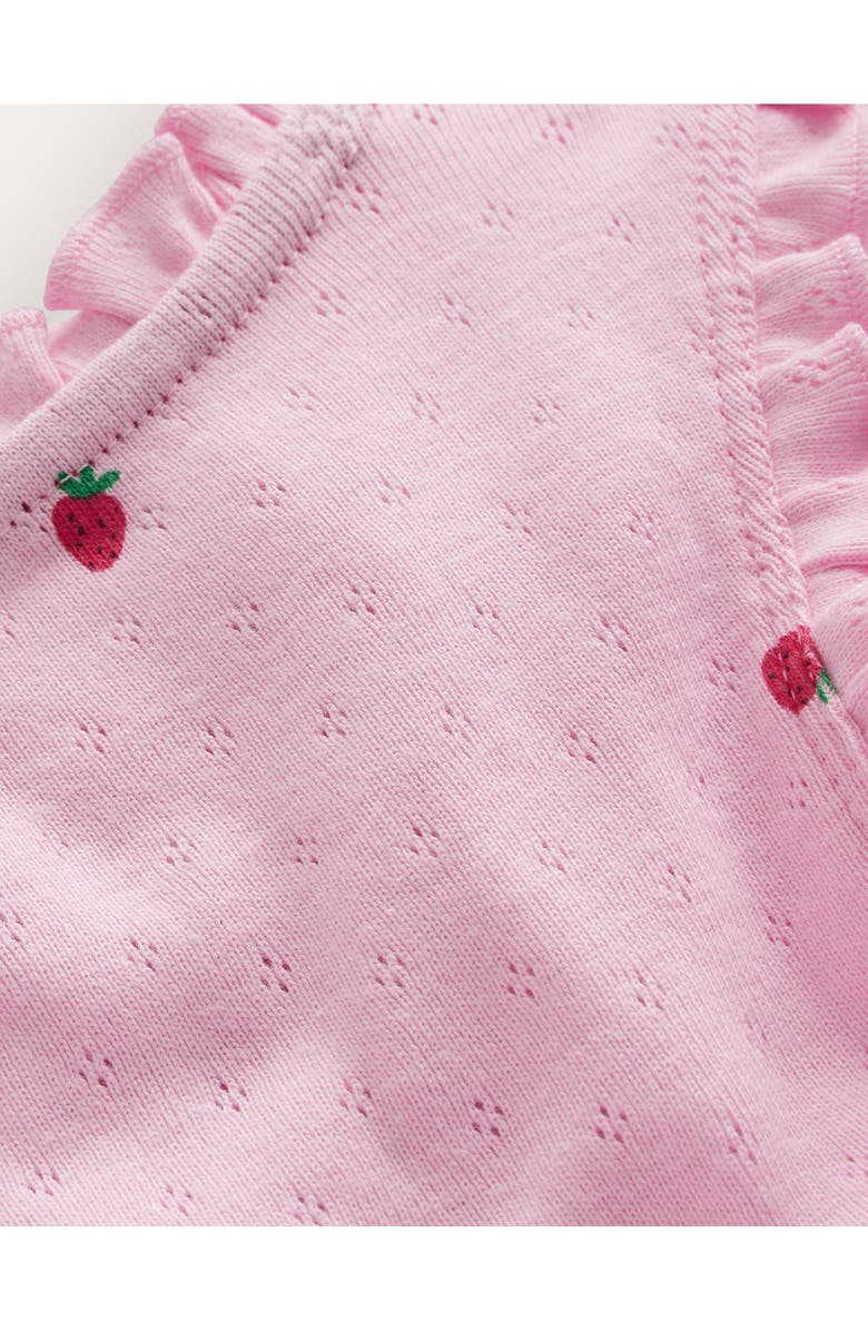 Mini Boden Kids' Strawberry Print Pointelle Cotton Tank | Nordstromrack