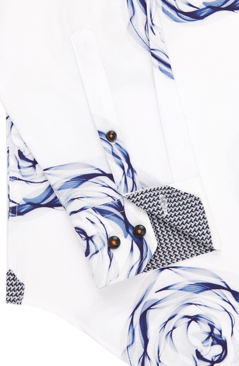 Tallia White Rose Floral Button-Down | Nordstromrack