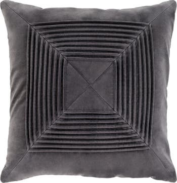 Surya Charcoal Akira Texture Pillow | Nordstromrack