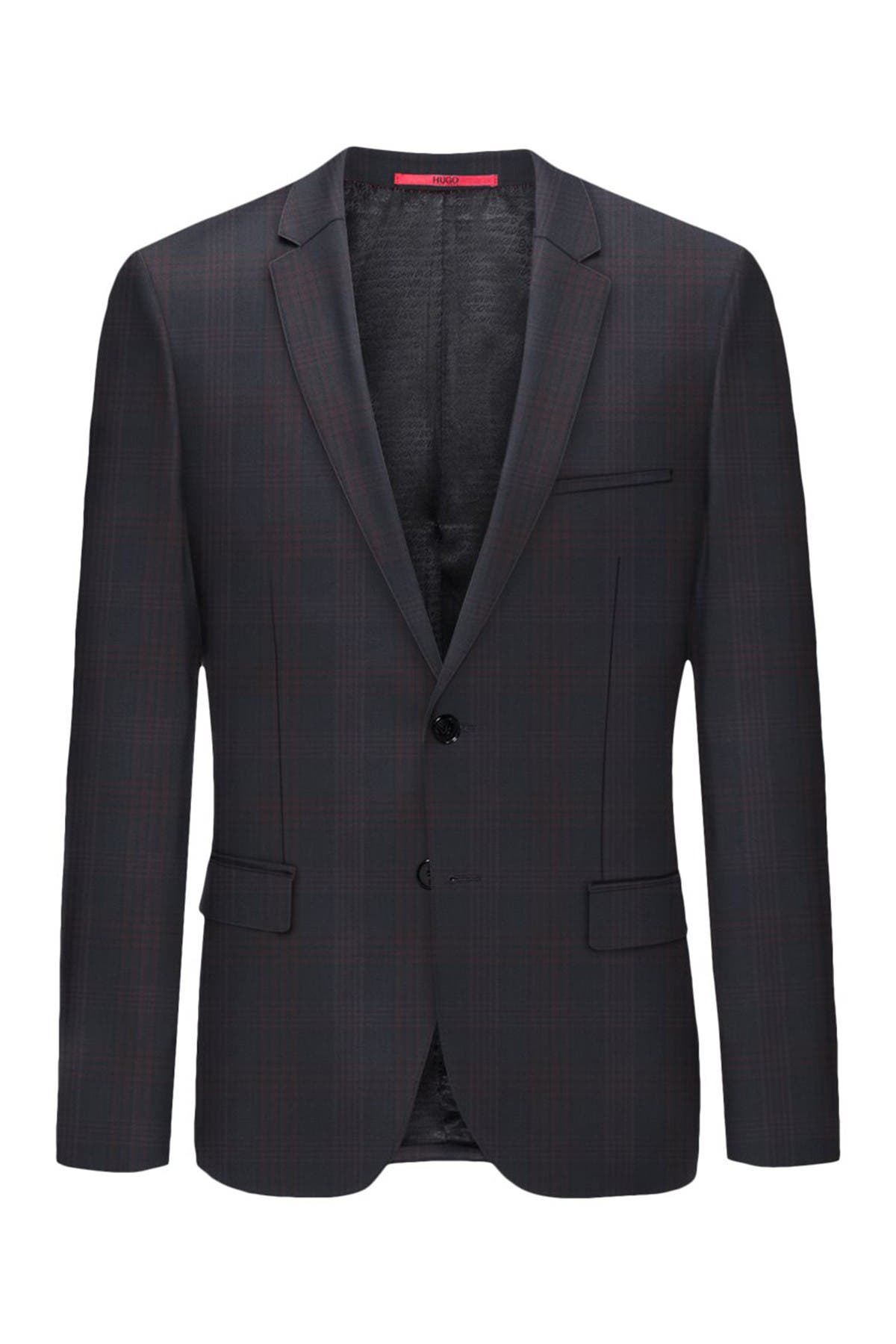 BOSS Virgin Wool Plain Check Blazer | Nordstromrack