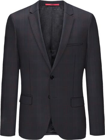 BOSS Virgin Wool Plain Check Blazer | Nordstromrack
