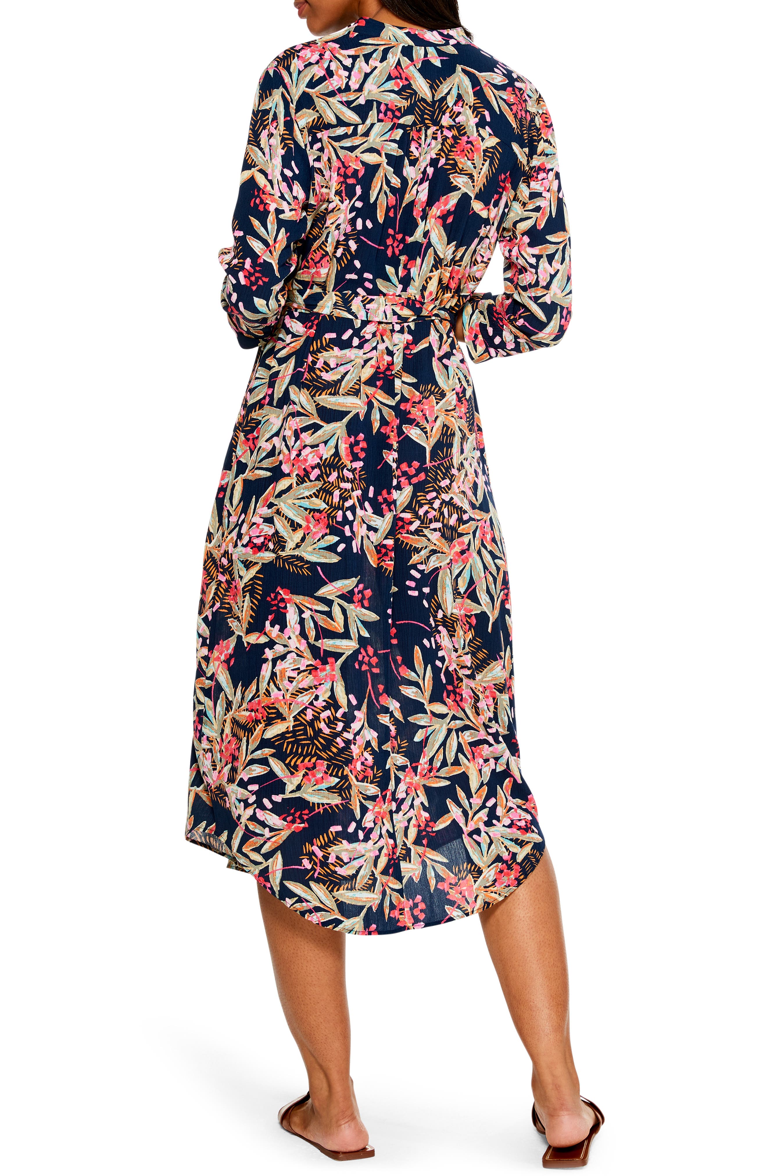 NIC+ZOE Cherry Blossom Midi Shirtdress | Nordstromrack