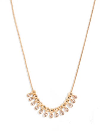 Nordstrom Cubic Zirconia Teardrop Frontal Necklace | Nordstromrack