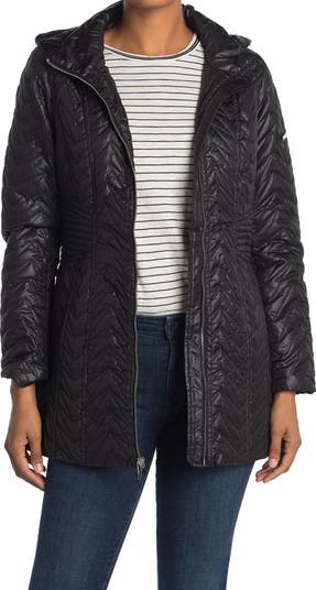 Via Spiga Zigzag Hooded Puffer Jacket | Nordstromrack