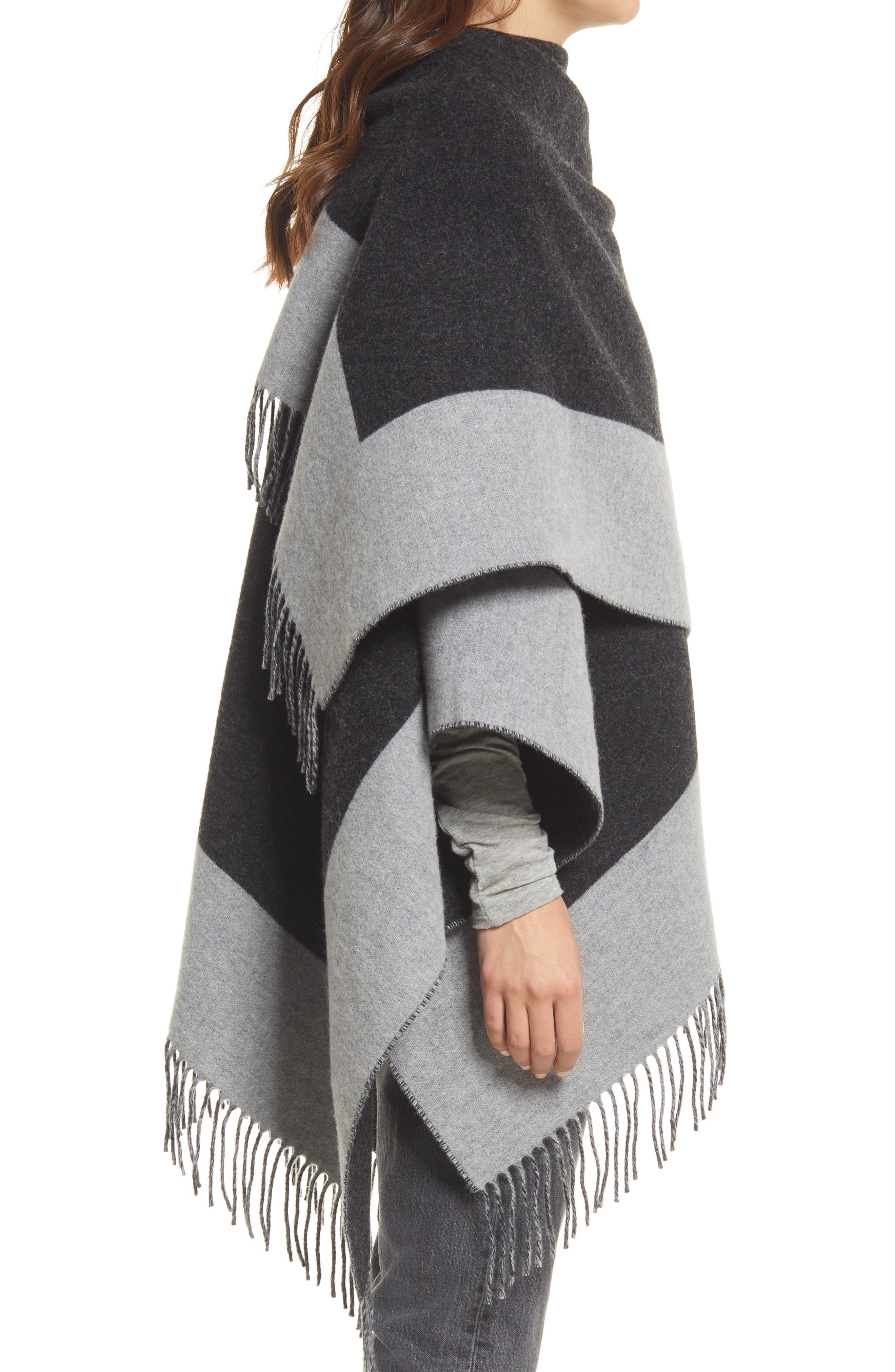 rag & bone Highlands Reversible Wool Blend Poncho | Nordstrom