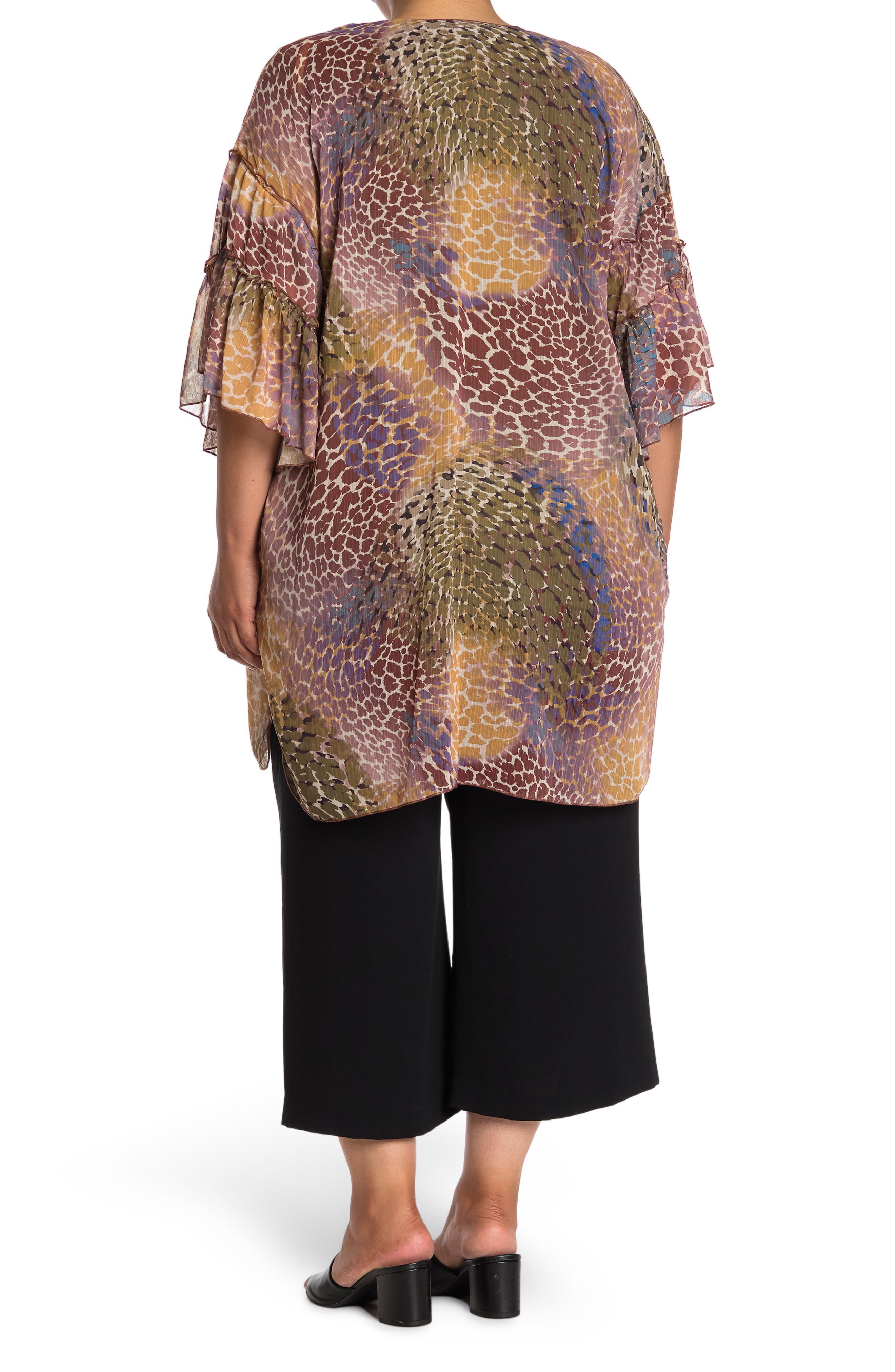 Democracy Flounce Sleeve Animal Printed Kimono | Nordstromrack