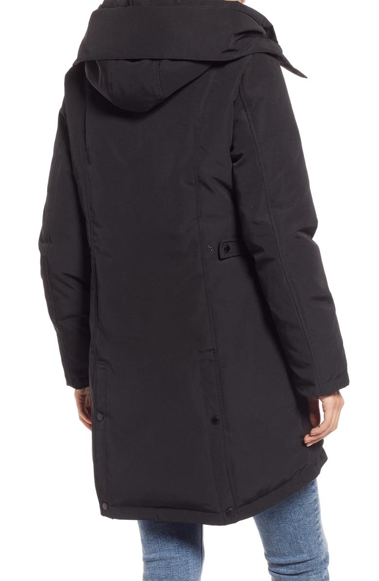 Sam Edelman Hooded Down & Feather Fill Parka with Faux Fur Trim ...