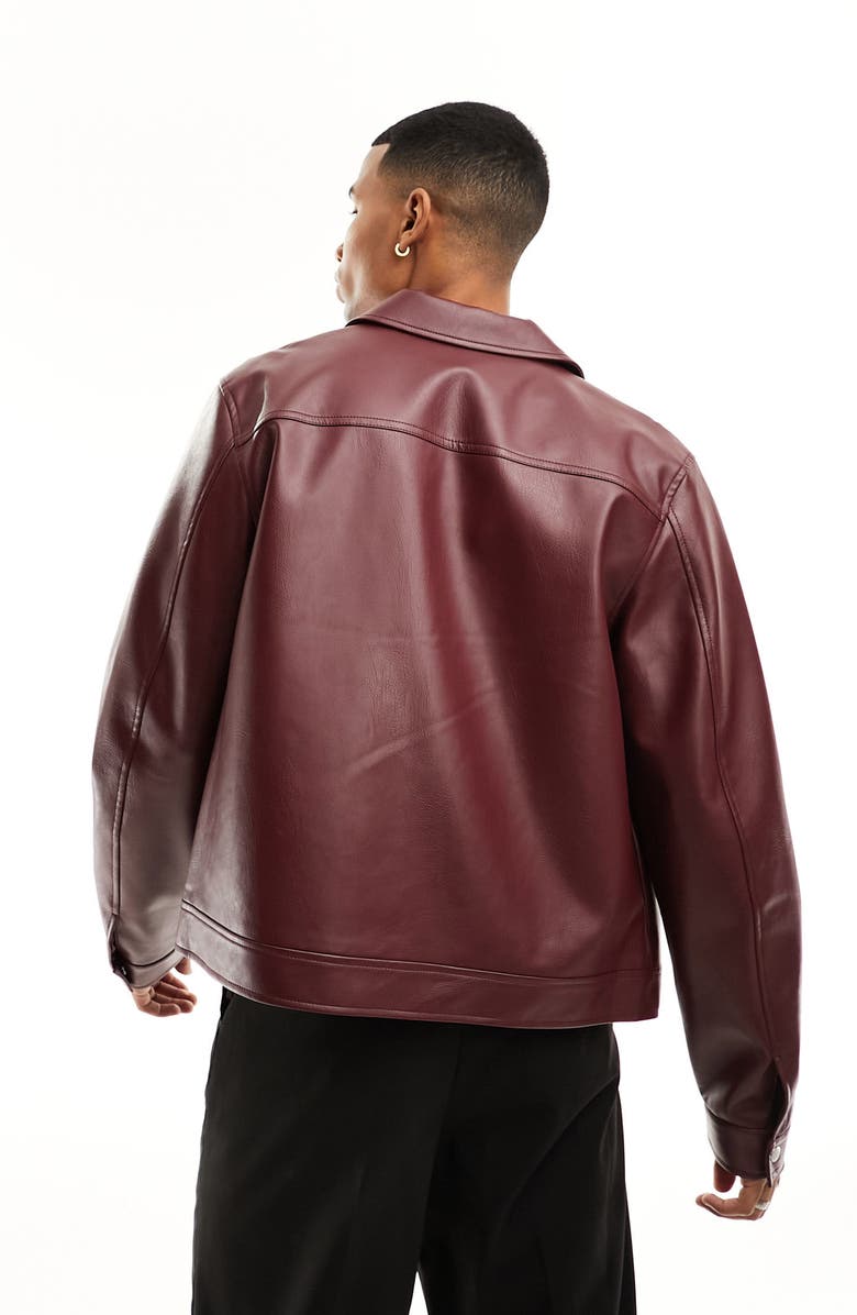 ASOS DESIGN Faux Leather Harrington Jacket | Nordstrom