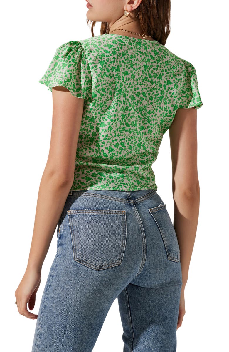 ASTR the Label Floral Flutter Sleeve Blouse | Nordstromrack