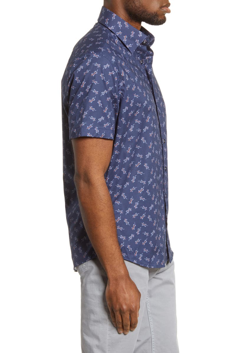 Stone Rose Gecko Print Short Sleeve Button-Up Shirt | Nordstromrack