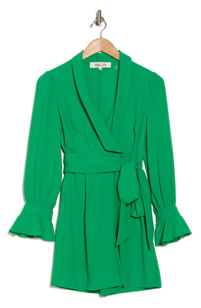 DVF Ina Tie Waist Wrap Romper | Nordstromrack