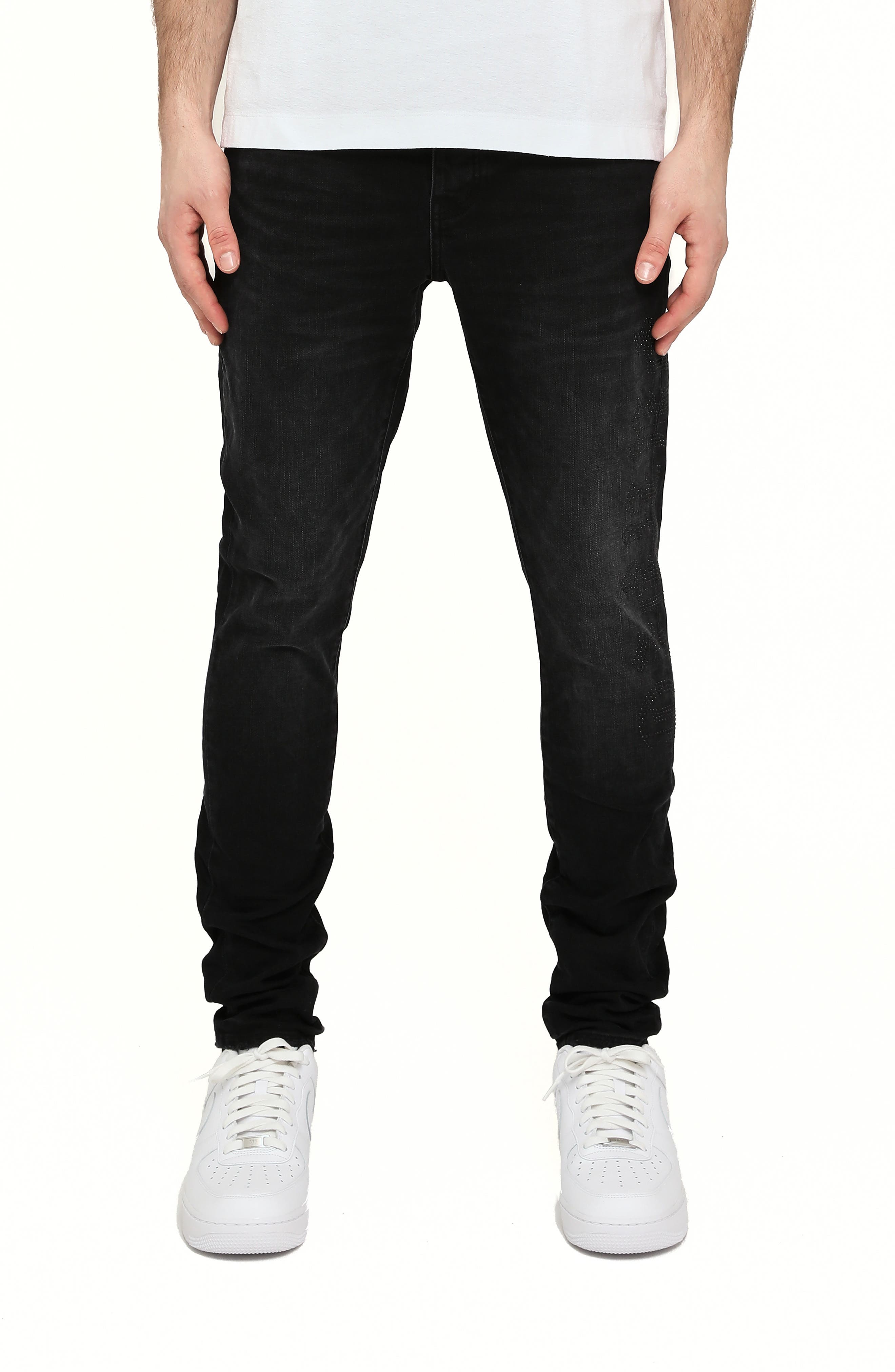 PURPLE BRAND Hotfix Logo Skinny Jeans | Nordstrom