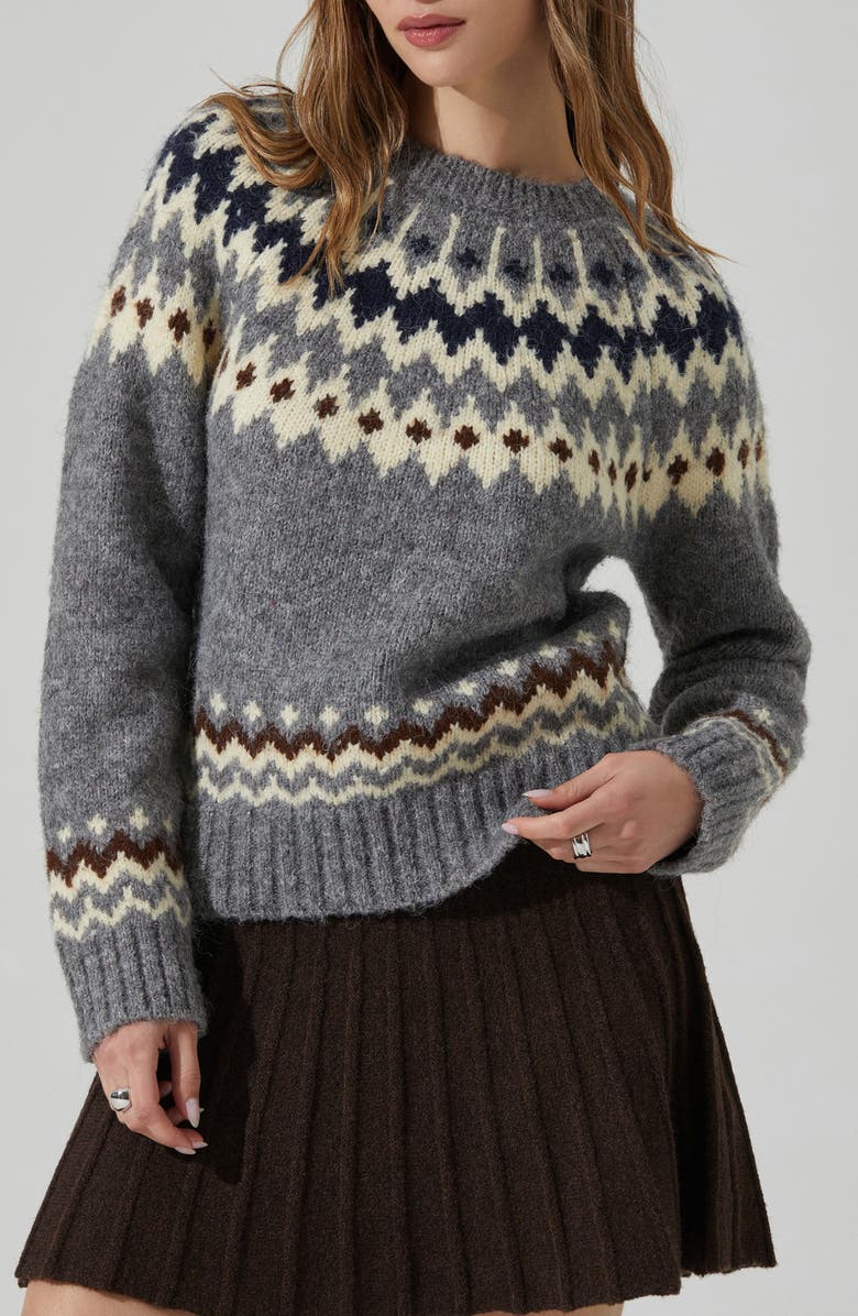 ASTR the Label Feyre Fair Isle Crewneck Sweater | Nordstromrack