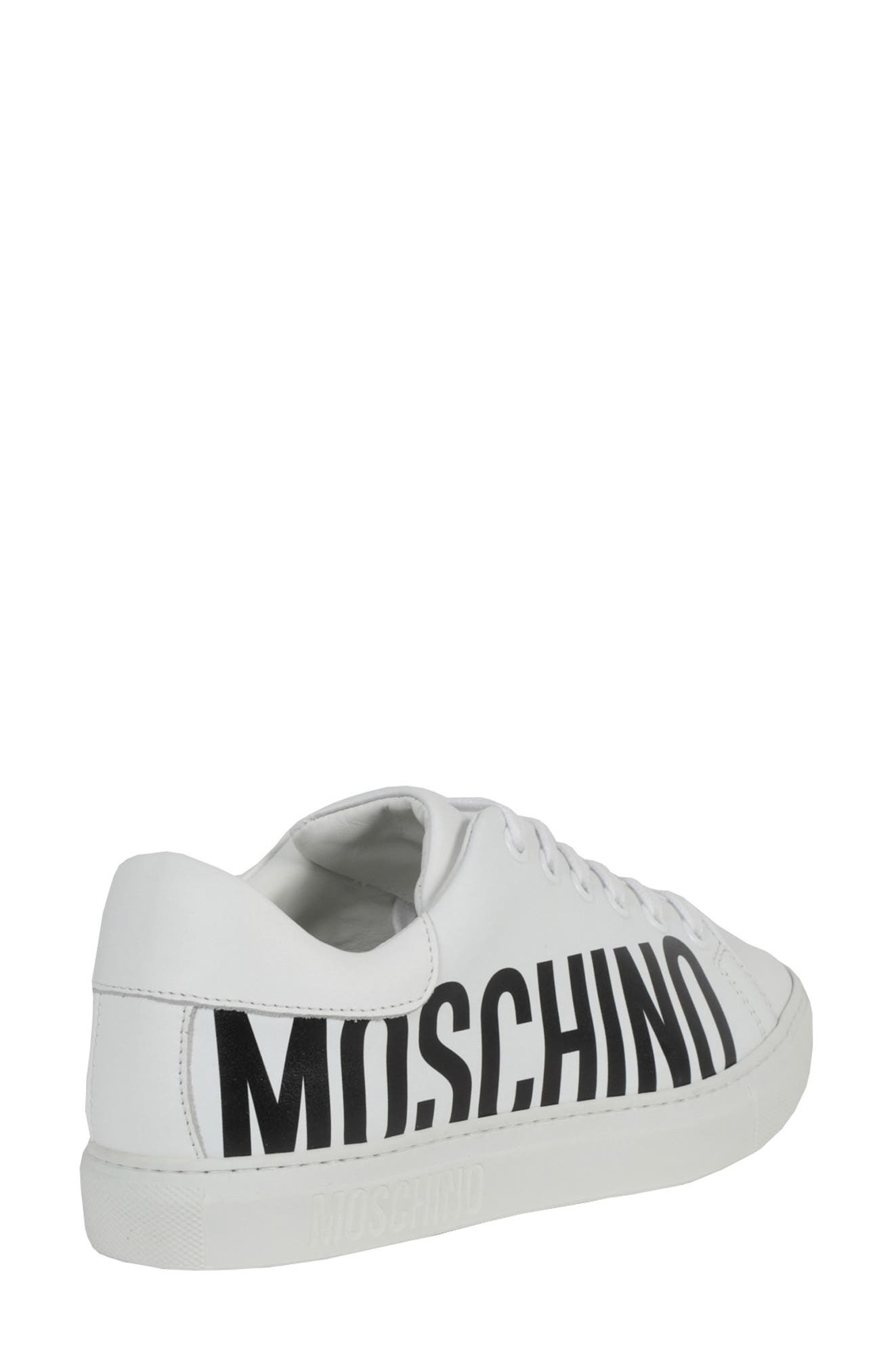 Moschino Logo Leather Low Top Sneaker (Women) | Nordstromrack