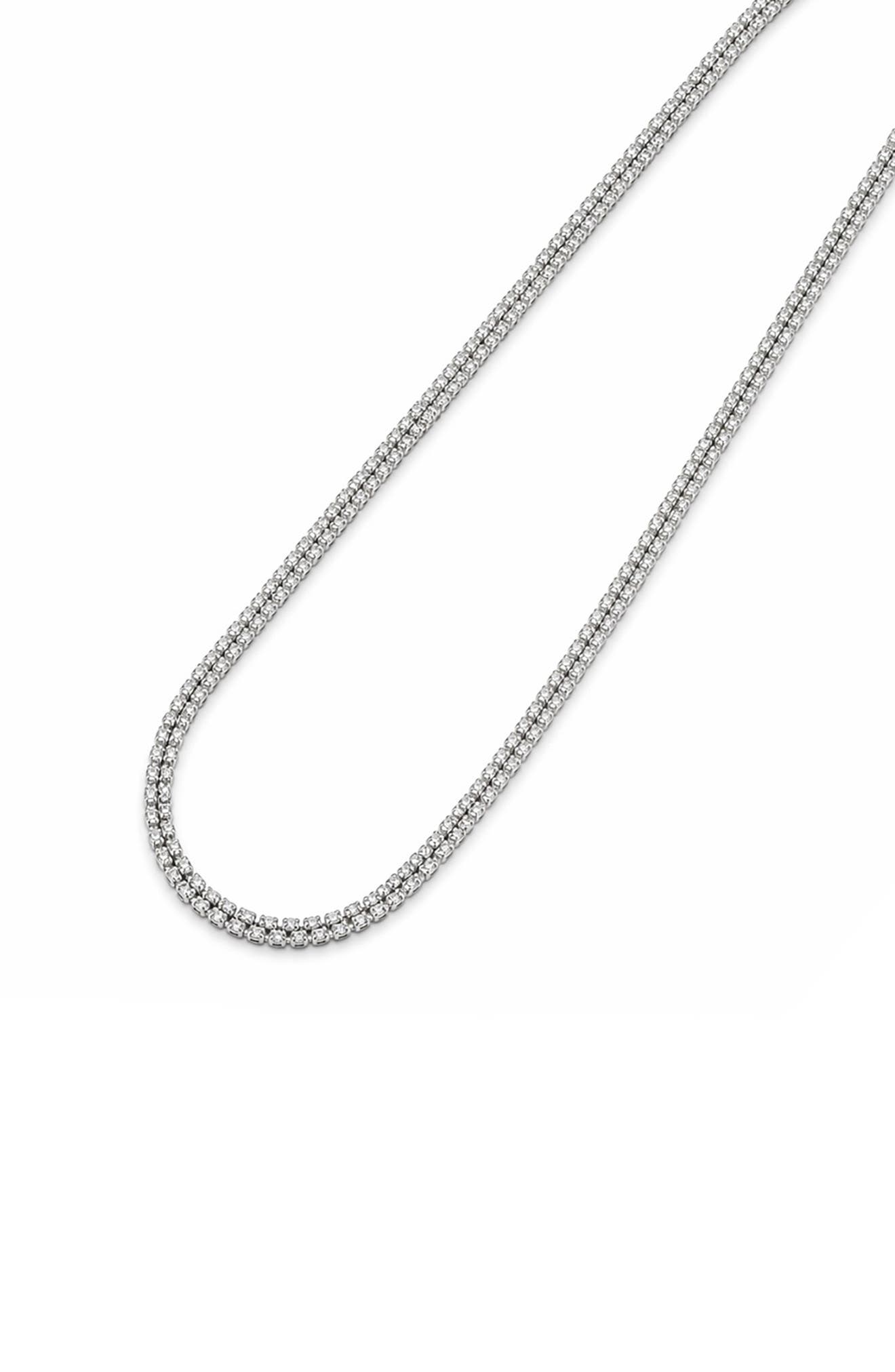 BEST SILVER Two Row Ice Chain Necklace | Nordstromrack