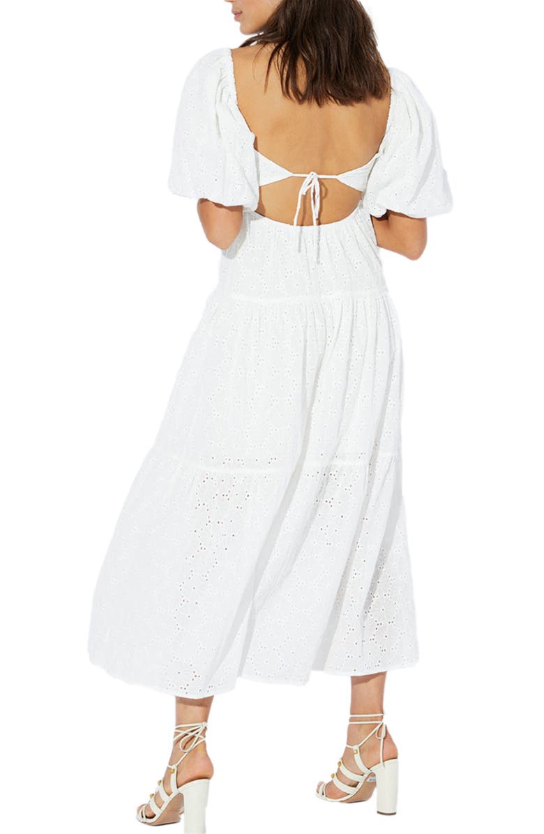 MINKPINK Luna Puff Sleeve Cotton Eyelet Maxi Dress | Nordstromrack