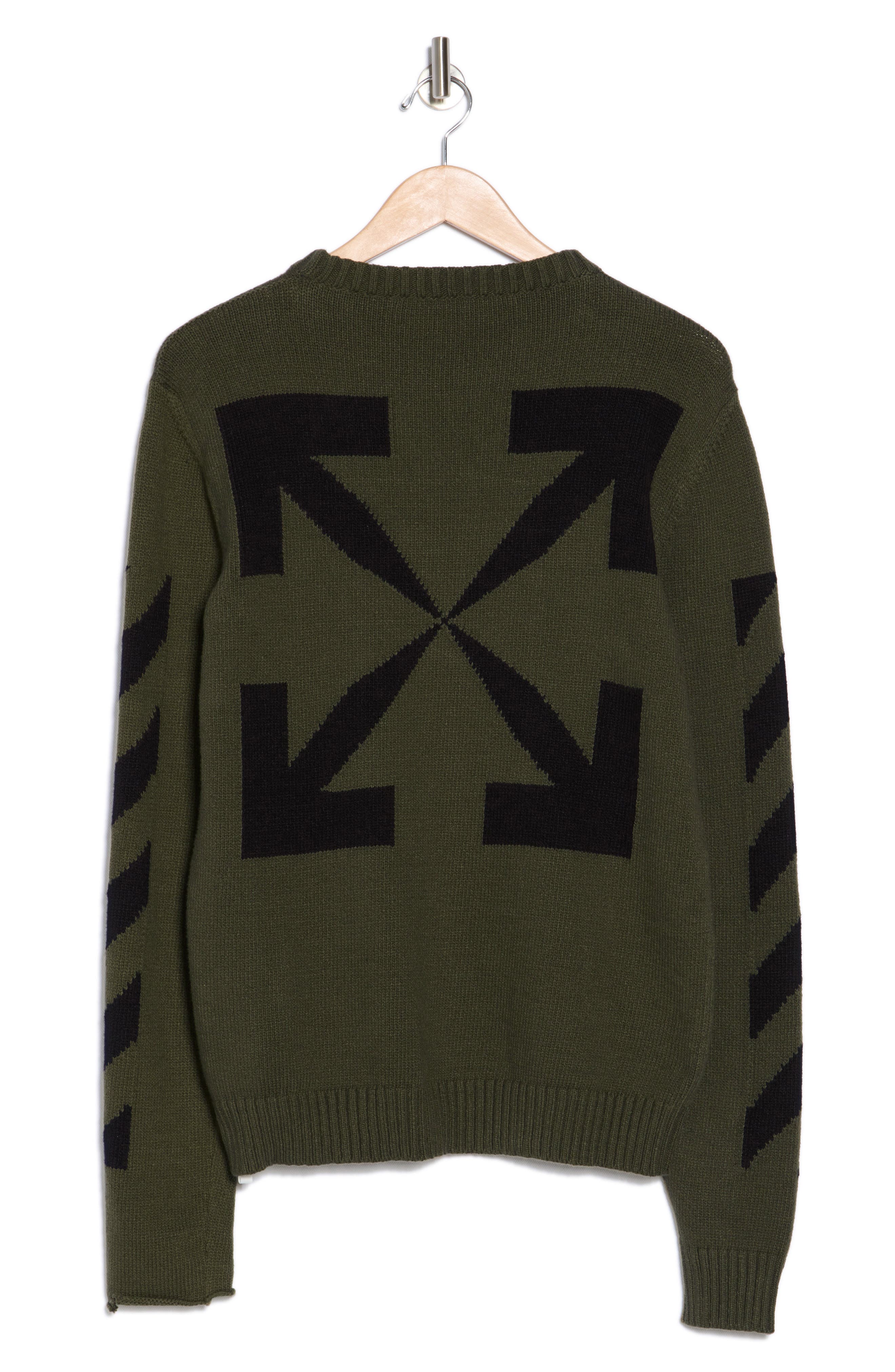 Off-White Diagonal Arrow Crewneck Sweater | Nordstromrack