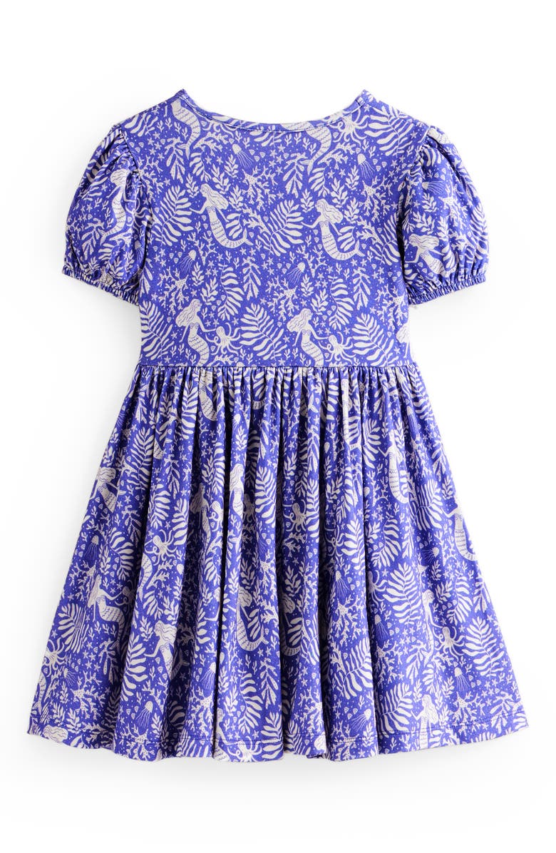 Mini Boden Kids' Mermaid Print Cotton Ballerina Dress | Nordstromrack