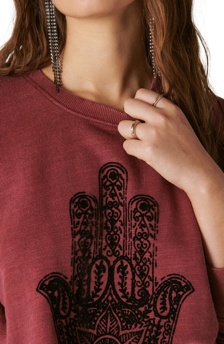 Lucky Brand Hamsa Hand Cotton Sweatshirt | Nordstromrack
