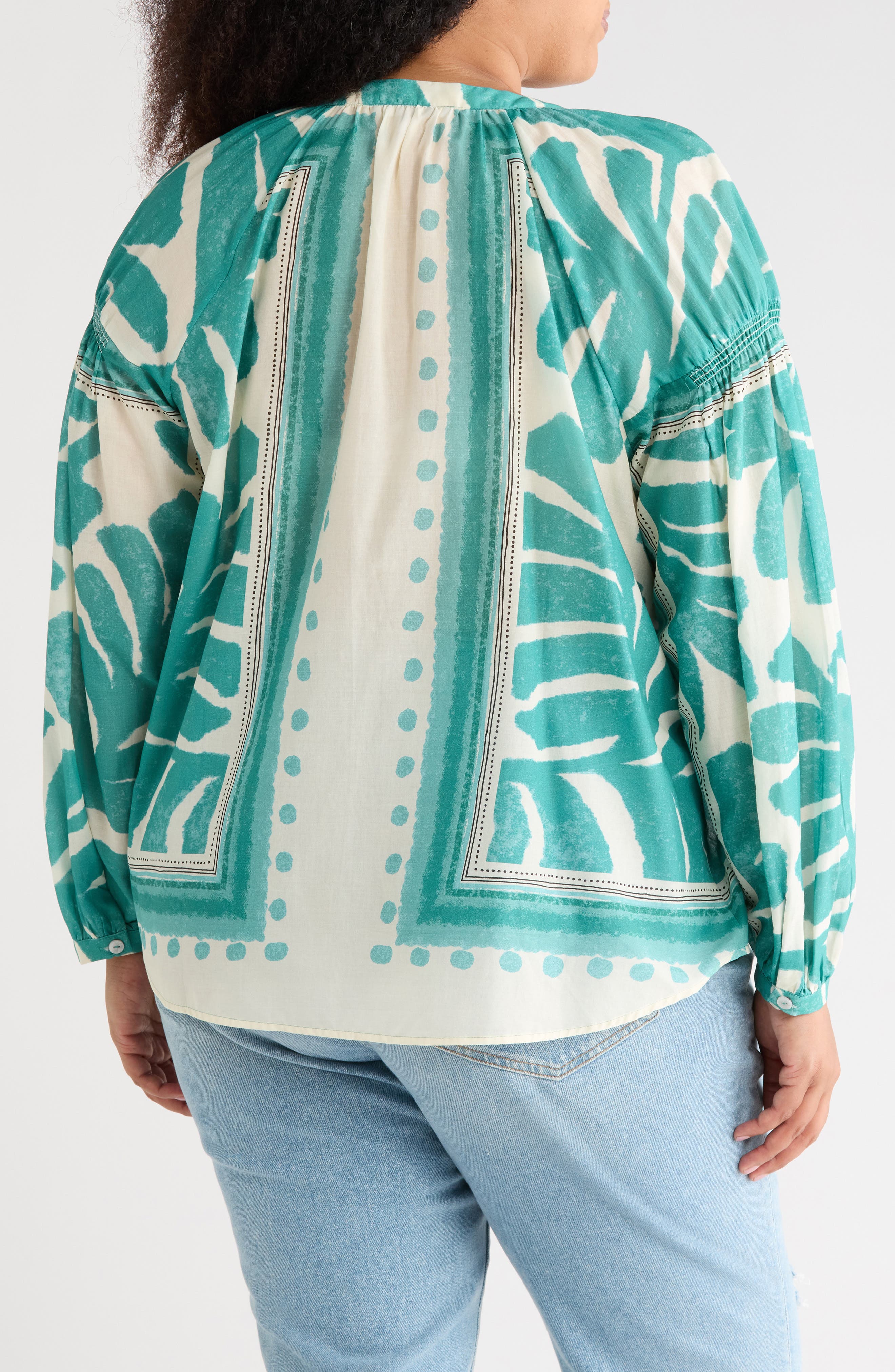 Border Print Button-Up Shirt (Women) | Nordstromrack