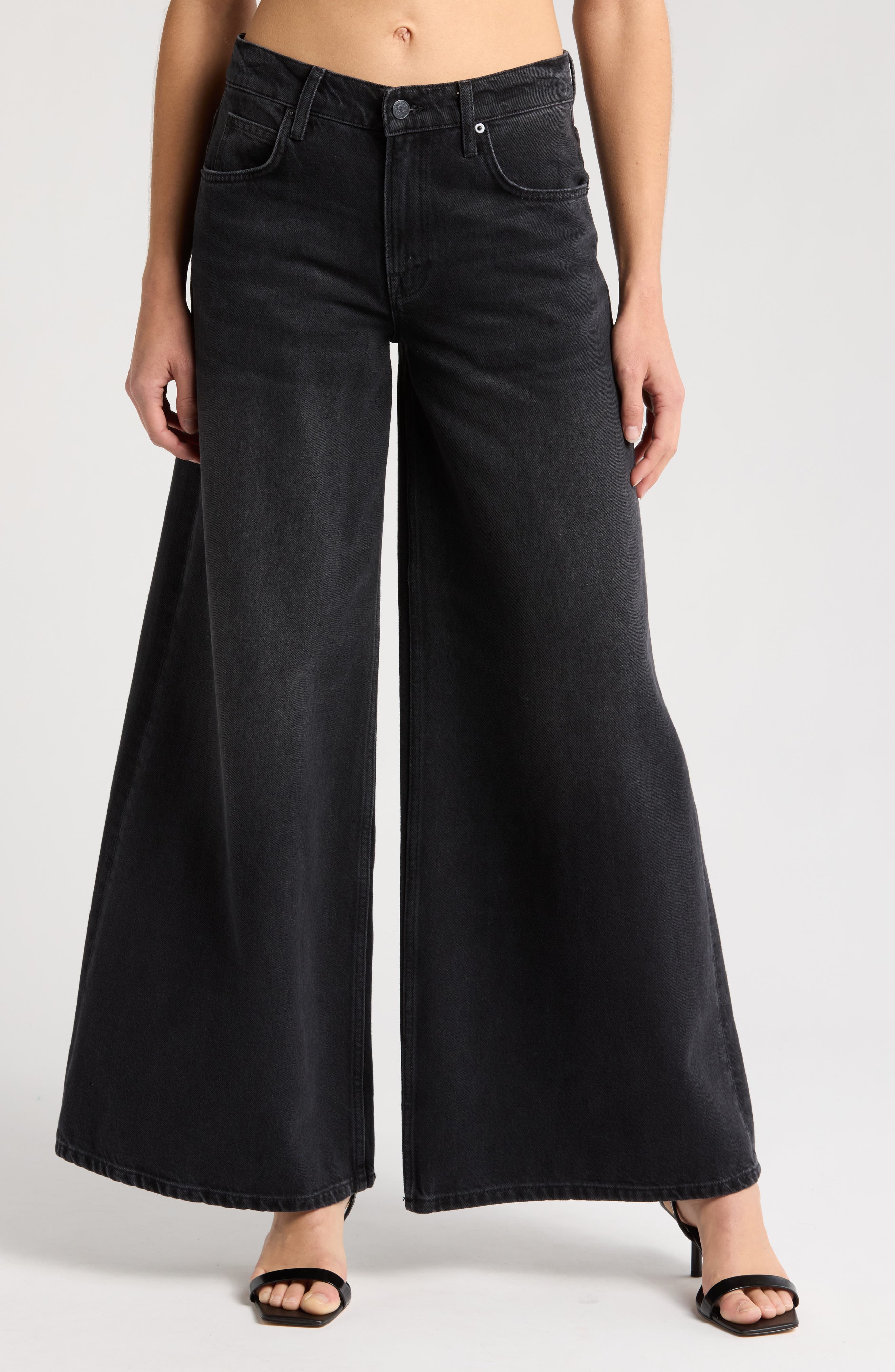 MOTHER The Slung Sugar Cone Sneak Wide Leg Jeans | Nordstromrack