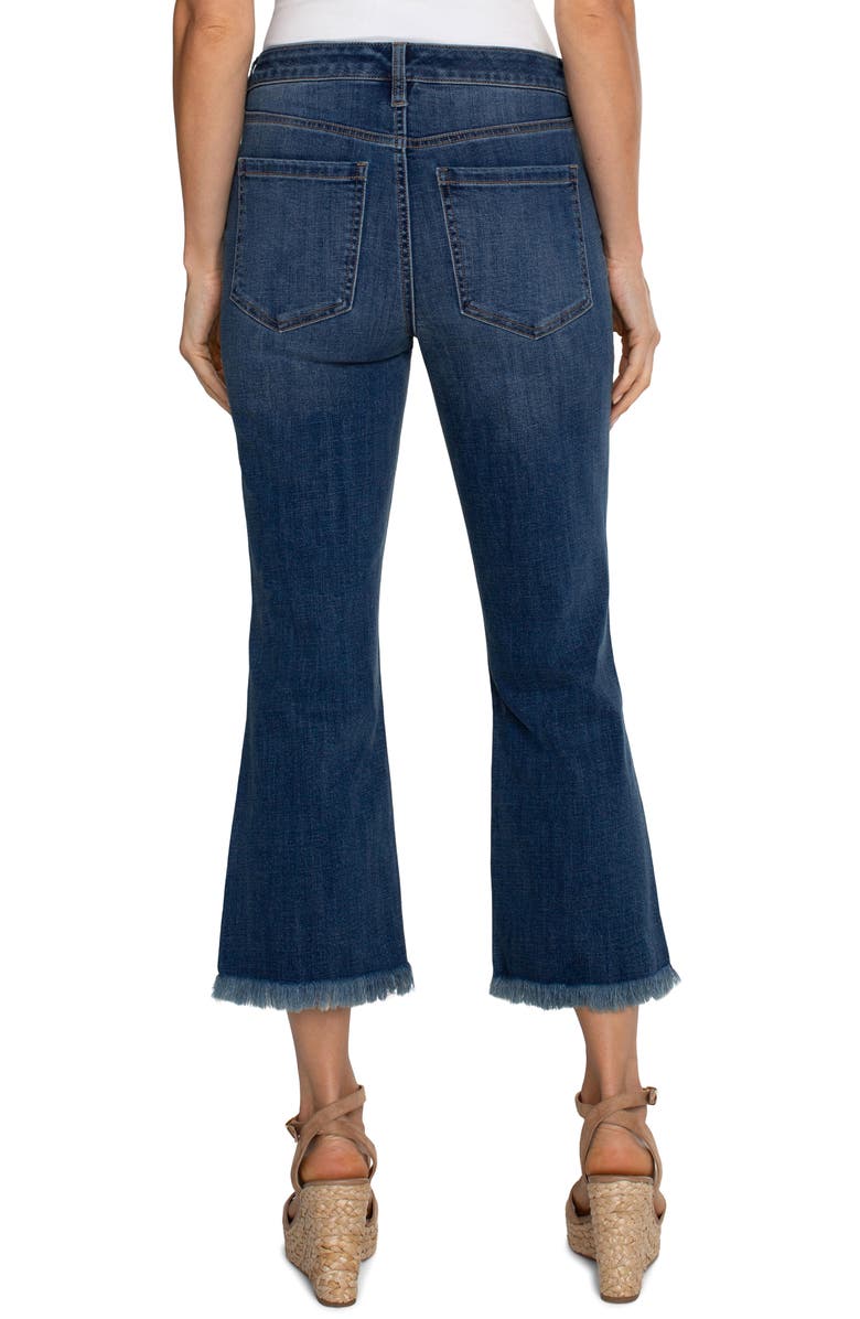 Liverpool Los Angeles Hannah Frayed Crop Flare Jeans | Nordstrom