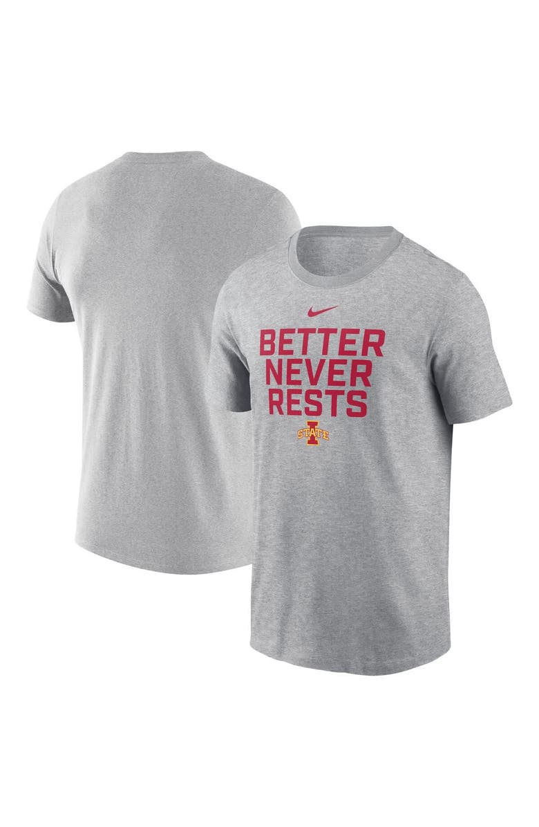 Nike Men's Nike Heather Gray Iowa State Cyclones Local Performance T ...