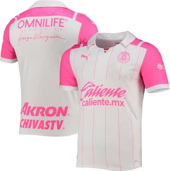 PUMA Men's Puma White/Pink Chivas 2021/22 Breast Cancer Awareness ...