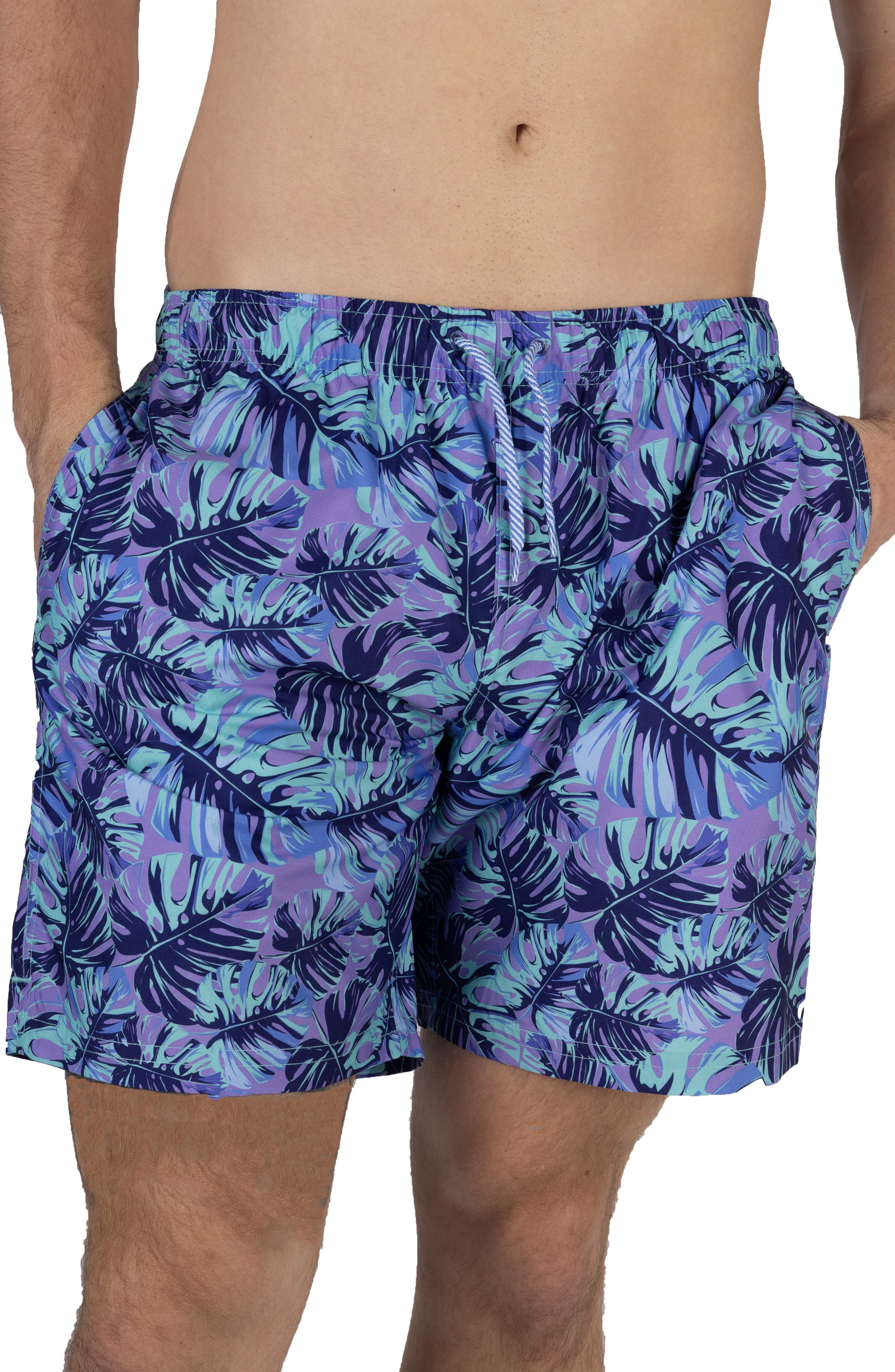 TailorByrd Tropical Leaves Swim Trunks | Nordstromrack