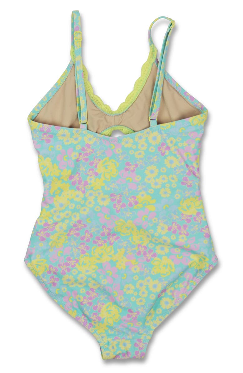 Shade Critters Kids' Watercolor Floral One-Piece Swimsuit | Nordstromrack