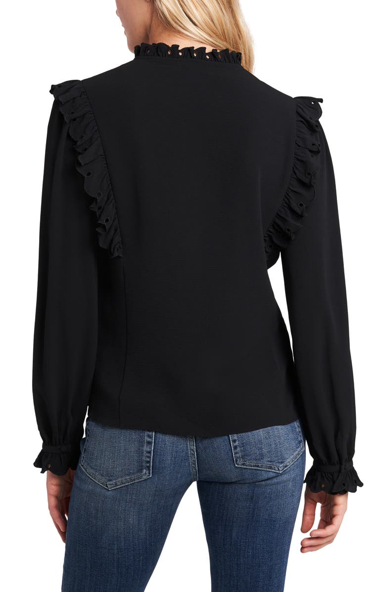 CeCe Ruffle Neck Long Sleeve Blouse | Nordstrom