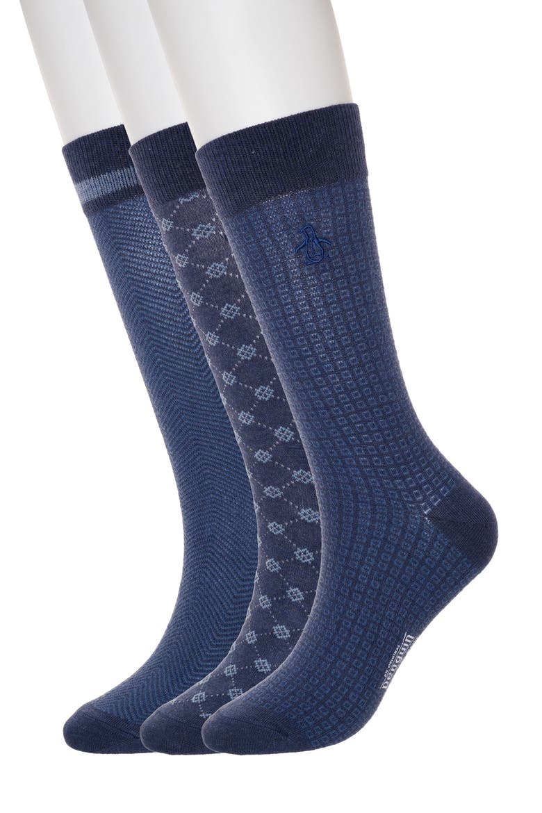 Mini Tile Grid 3-Pack Crew Socks (Men) | Nordstromrack