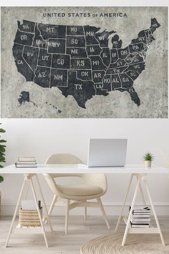 COURTSIDE MARKET Grunge USA Map 45" x 67" Mural | Nordstromrack