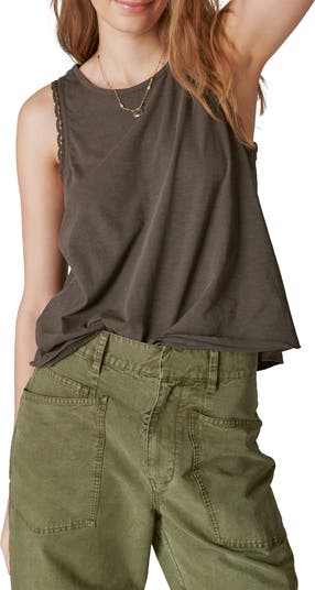 Lucky Brand Lace Trim Swing Tank Top | Nordstrom