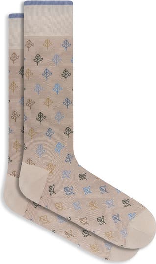 Bugatchi Leaf Mercerized Cotton Blend Dress Socks | Nordstrom