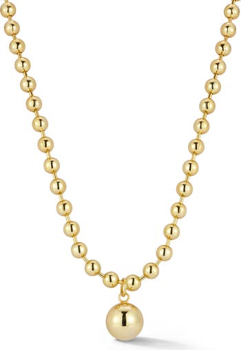 CHLOE AND MADISON Ball Pendant Ball Chain Necklace | Nordstromrack