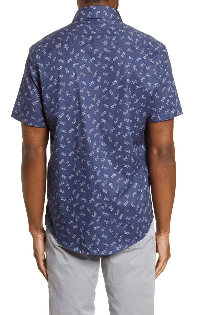 Stone Rose Gecko Print Short Sleeve Button-Up Shirt | Nordstromrack