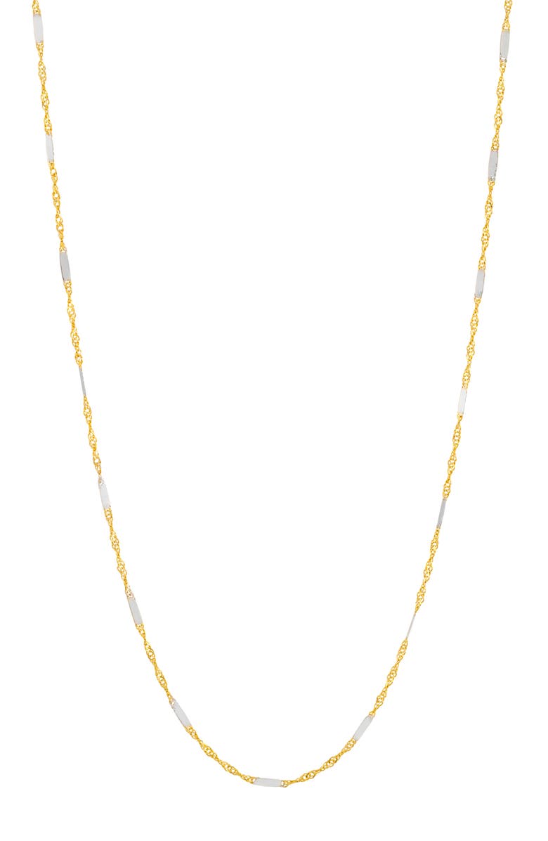 HAWLEY ST Two-Tone Singapore Saturn Chain Necklace | Nordstromrack