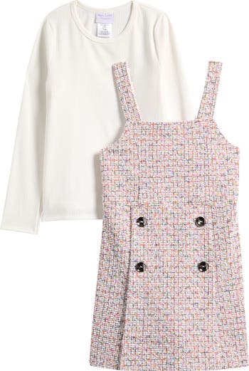 Iris & Ivy Kids' Bouclé Dress & Long Sleeve T-Shirt Set | Nordstromrack