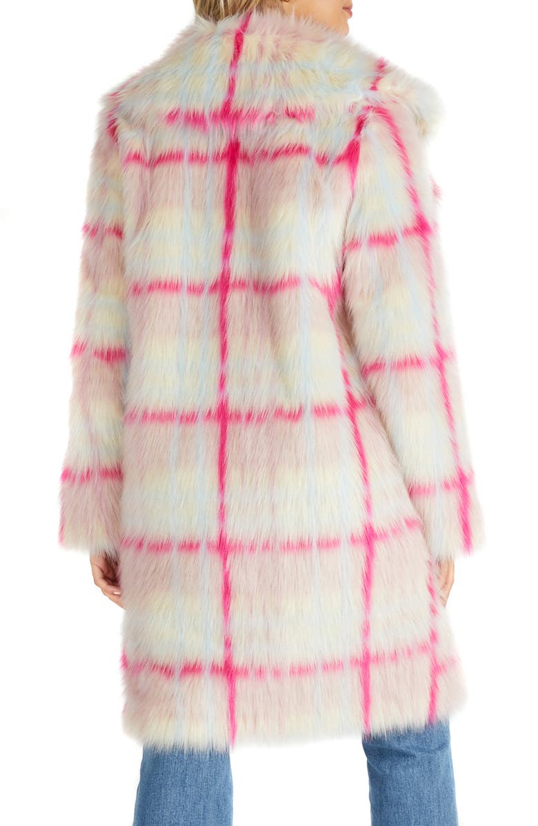 NVLT Plaid Faux Fur Coat | Nordstromrack