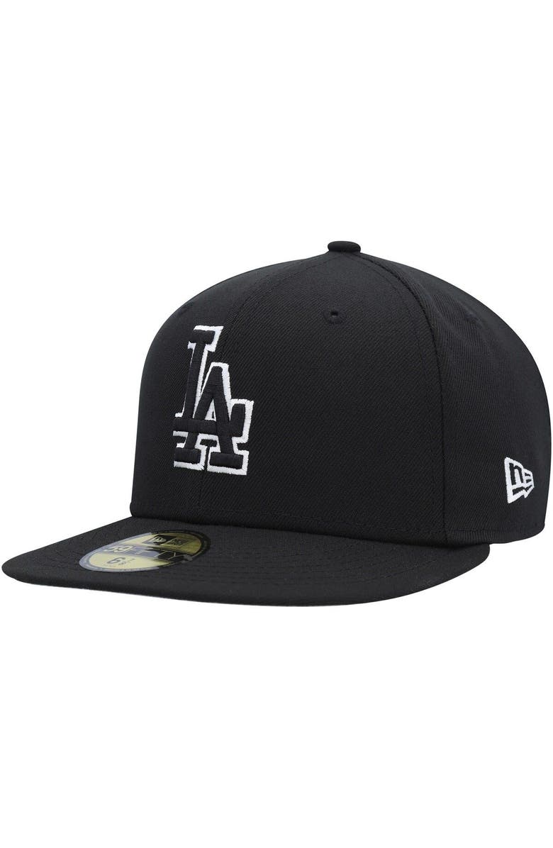 New Era Men's New Era Los Angeles Dodgers Black on Black Dub 59FIFTY ...