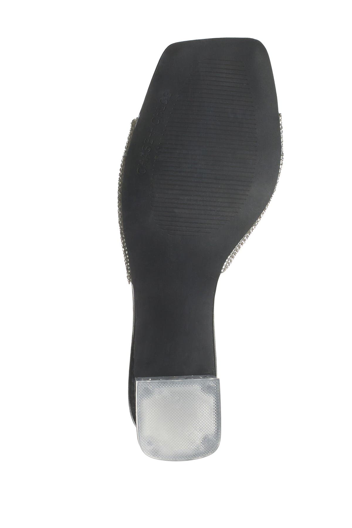 CHASE AND CHLOE Kiki Rhinestone Slip-On Lucite Heel Sandal | Nordstromrack
