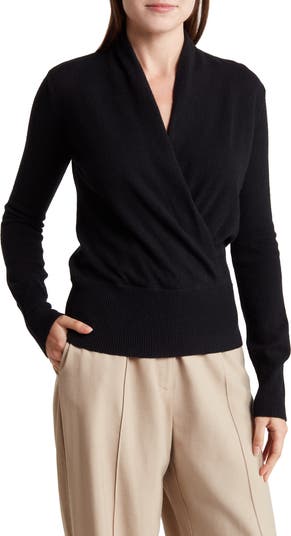 Sofia Cashmere Faux Wrap Cashmere Sweater | Nordstromrack