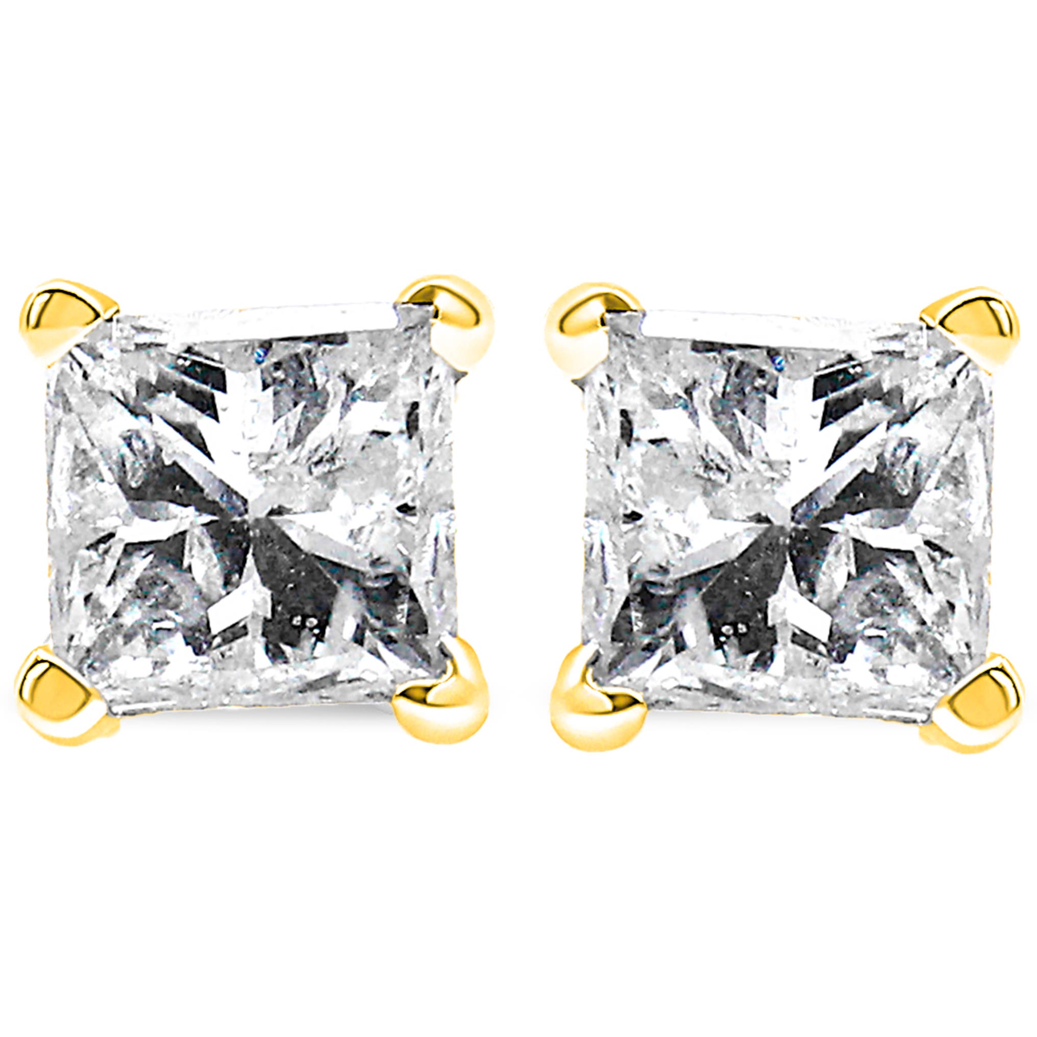 Haus of Brilliance 14K Yellow Gold 1.00 Cttw Princess-Cut Square Near ...
