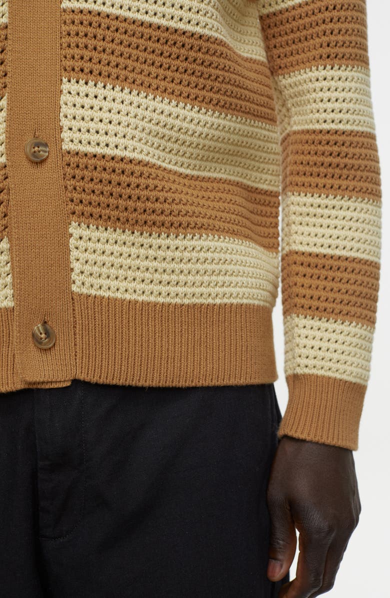 Closed Stripe Open Stitch Organic Cotton Polo Cardigan | Nordstromrack