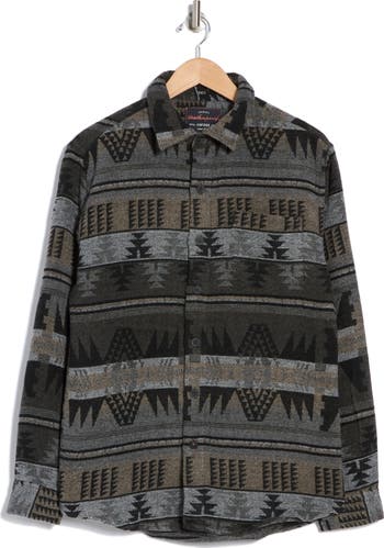 Weatherproof® Geometric Print Shirt Jacket | Nordstromrack