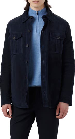 Bugatchi Suede Shirt Jacket | Nordstrom