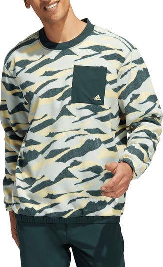 adidas Golf TXT Camo Fleece Pocket Crewneck Sweatshirt | Nordstrom