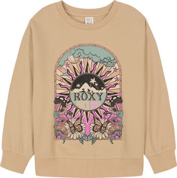 Roxy Kids' Cosmic Window Fleece Crewneck Pullover | Nordstromrack