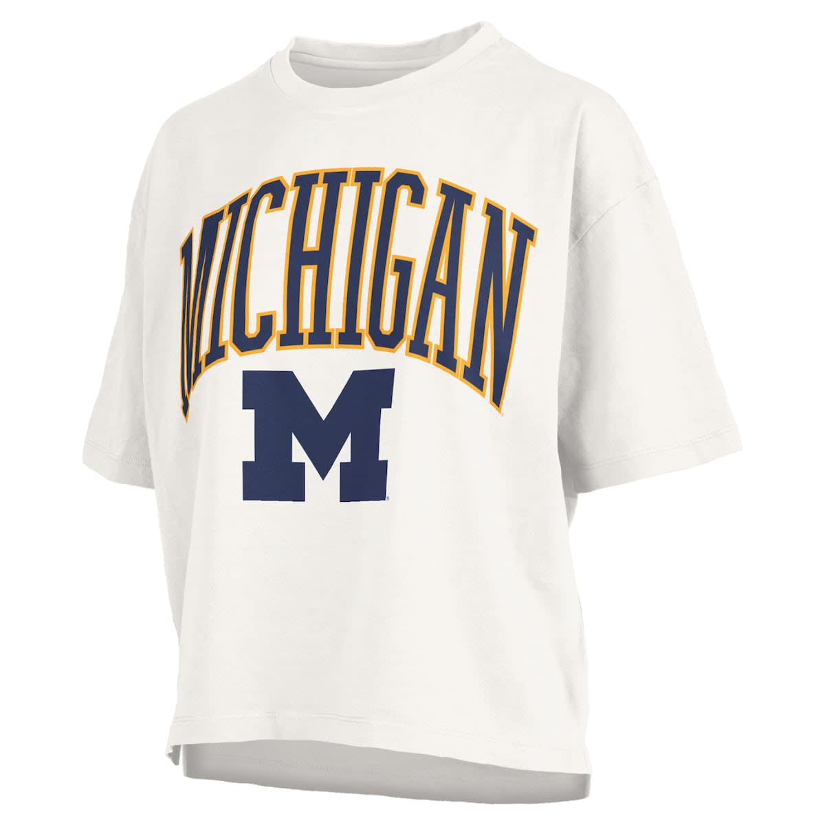 PRESSBOX Women's Pressbox White Michigan Wolverines Nelson Arch Over ...